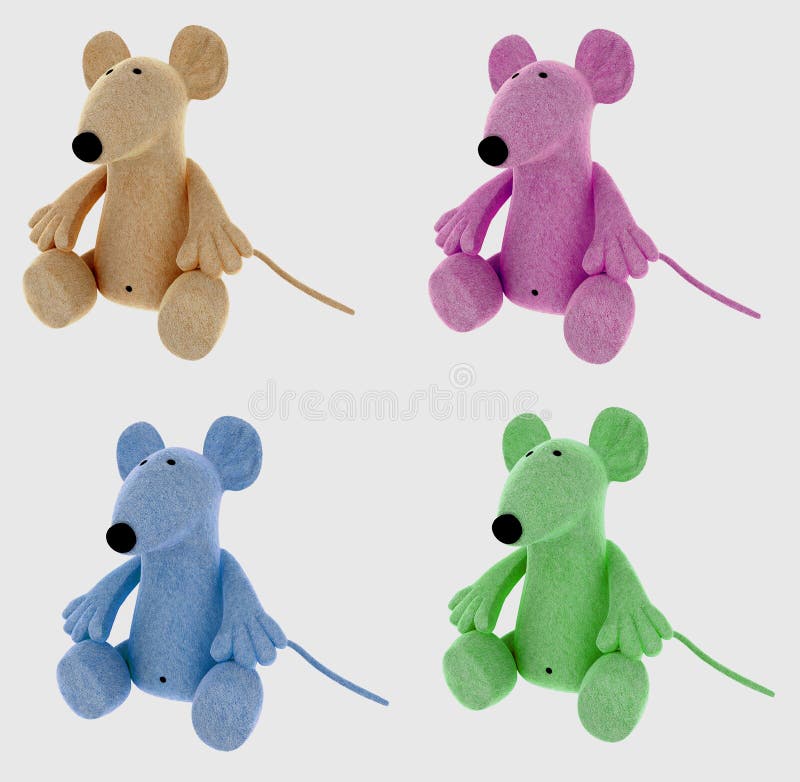 Cute Mouse Hiding Behind the Curtain Stock Illustration - Illustration ...