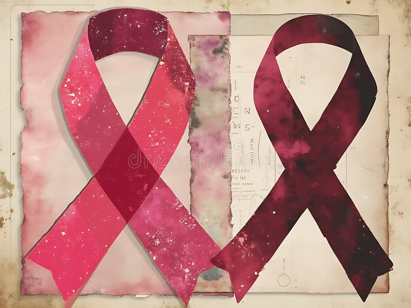 Collage-style Poster for Cancer Awareness Campaigns Stock Illustration ...