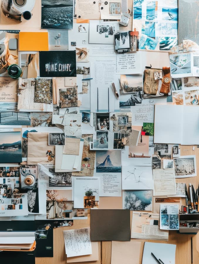 Creative Workspace Collage Showcasing Diverse Text Images and Inspiring ...
