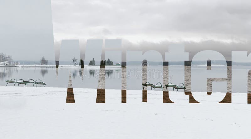 Collage on the Theme of Autumn and Winter Stock Image - Image of autumn ...