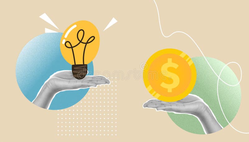 Collage on the Theme of Idea. an Idea for a Successful Business Stock ...