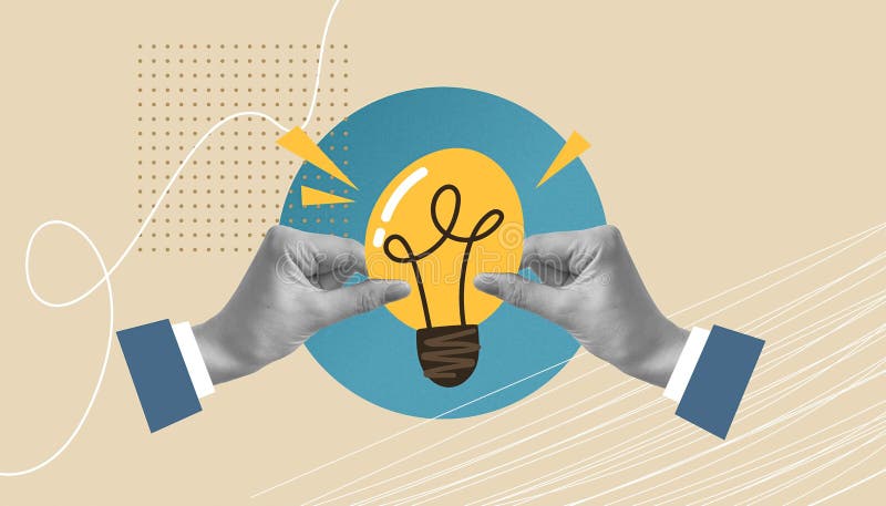 Collage on the Theme of Idea. an Idea for a Successful Business Stock ...