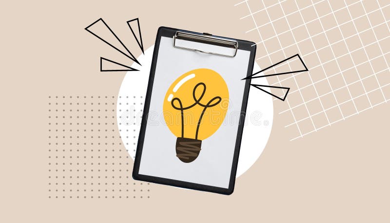 Collage on the Theme of Idea. an Idea for a Successful Business Stock ...