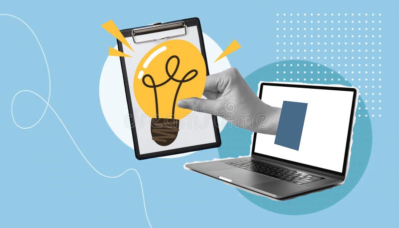 Collage on the Theme of Idea. an Idea for a Successful Business Stock ...