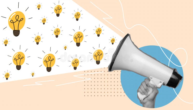 Collage on the Theme of Idea. an Idea for a Successful Business Stock ...