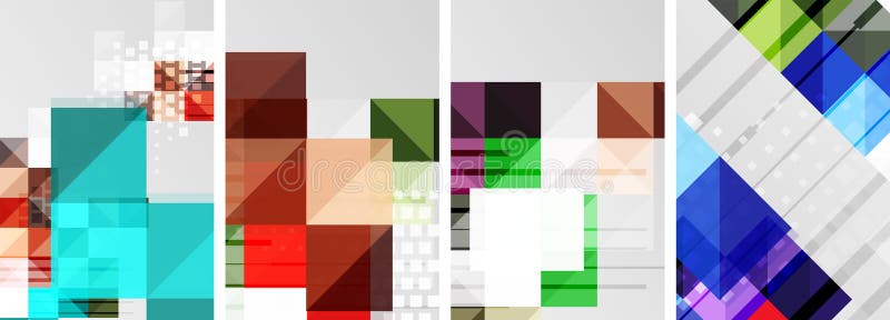 A Collage of Three Different Colored Squares on a White Background ...