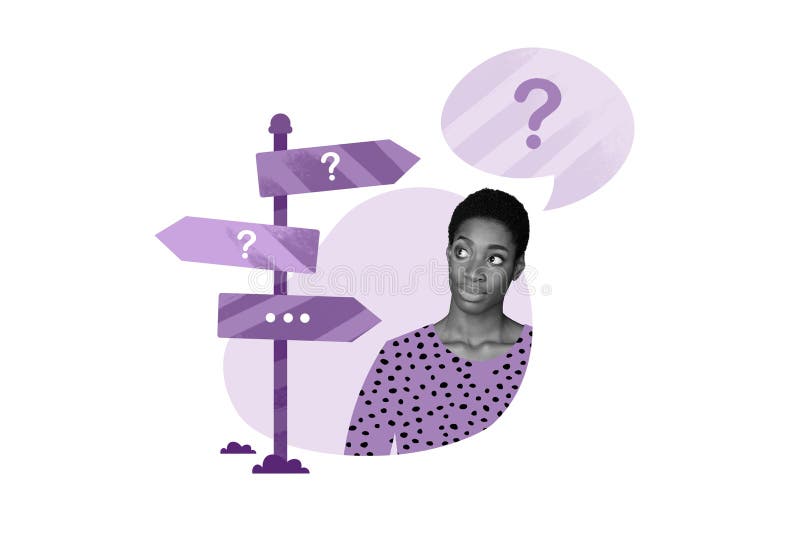 Collage of Three Different Ways Direction Pointer Guessing Funny Young ...