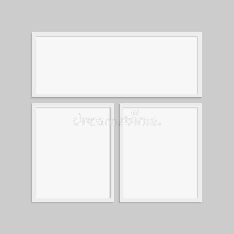 Collage Three Frames for Photo or Illustration. Stock Vector ...