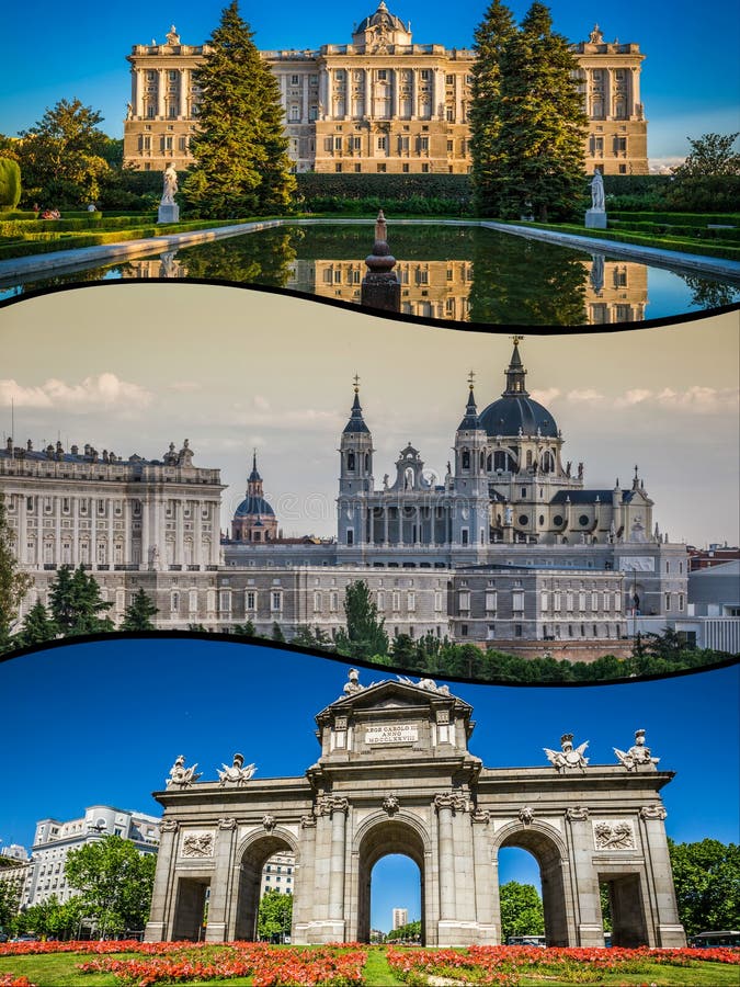 Collage Landmarks Madrid Spain Stock Photos - Free & Royalty-Free Stock ...