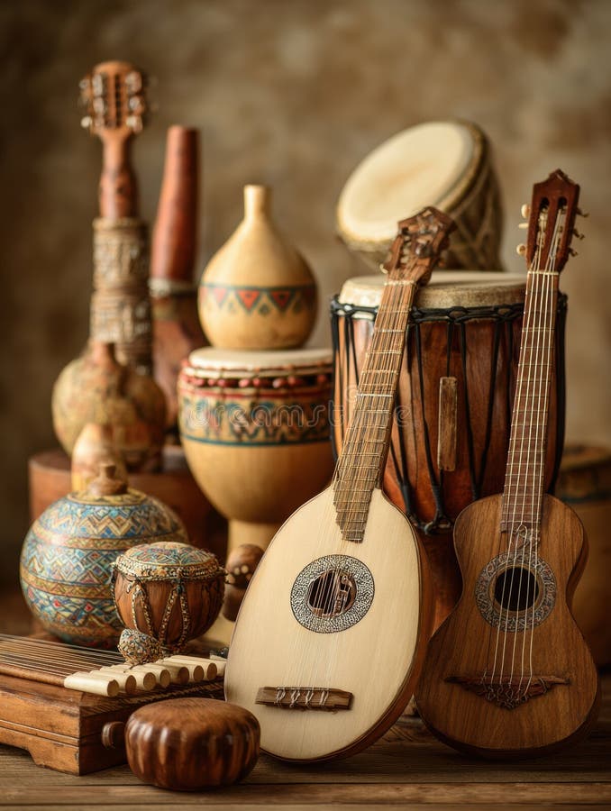 Collage of Traditional Hispanic Musical Instruments Inviting Cultural ...