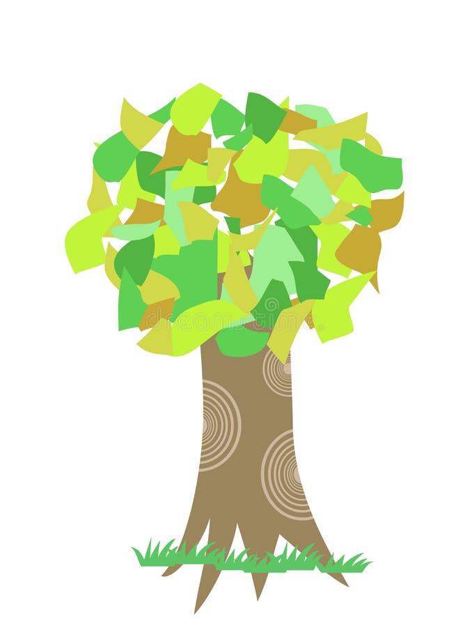 Collage tree stock vector. Illustration of design, ecology - 14828938