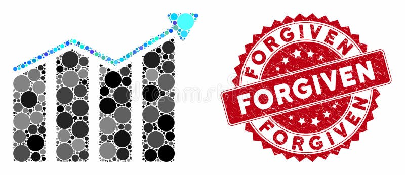 Collage Trend with Distress Forgiven Seal Stock Illustration ...