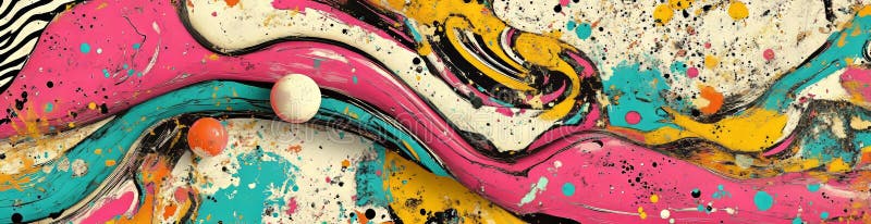 Collage Tropical and Polka Dot Seamless Pattern Set. Modern Exotic ...