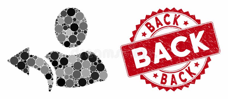 Collage Undo with Distress Back Stamp Stock Illustration - Illustration ...