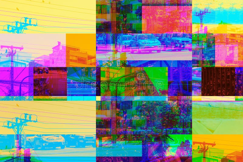 Collage Urbano Brillante De La Calle Foto de archivo - Imagen de ...