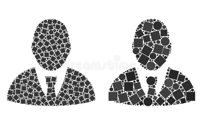 User Profile Icon Collages of Squares and Circles Stock Vector ...