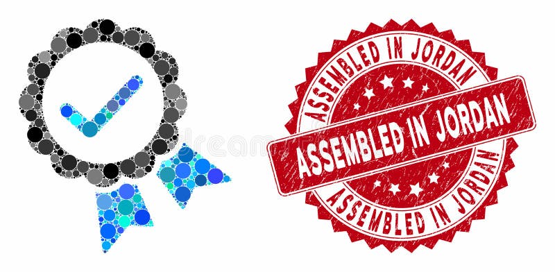 Collage Validity Seal with Grunge Assembled in Jordan Seal 库存例证 - 插画 包括 ...