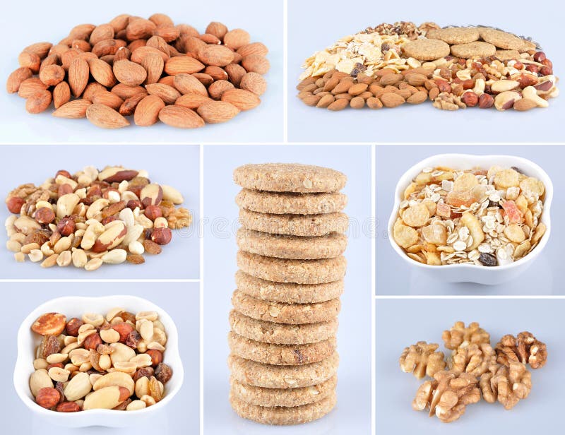 Collage van gezond voedsel stock foto. Image of energie - 95002912