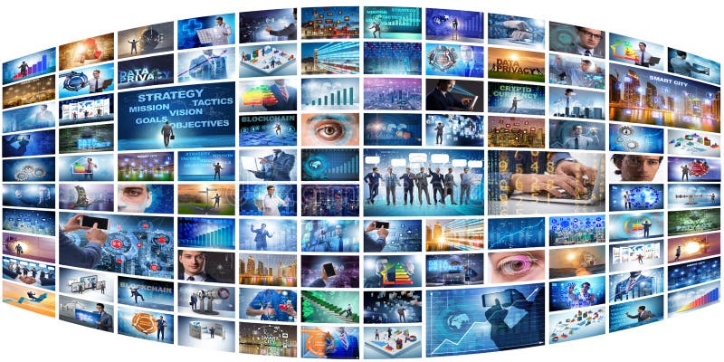 The Collage of Various Business Concepts Stock Image - Image of album ...