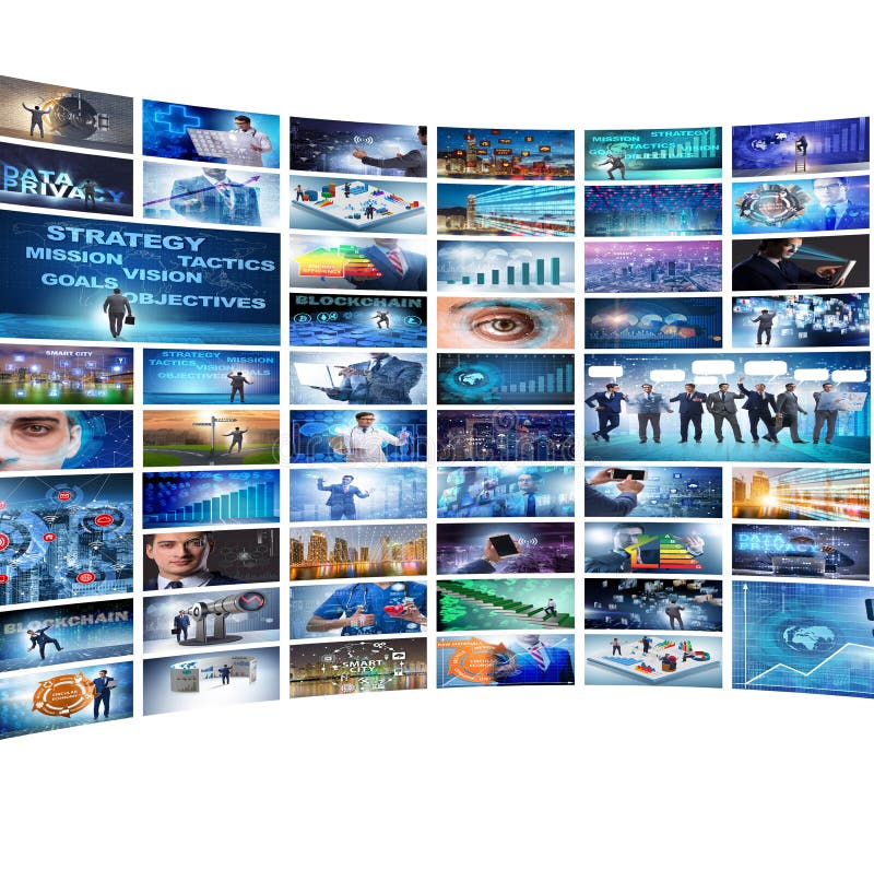 Collage of Various Business Concepts Stock Image - Image of collage ...