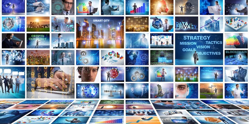 The Collage of Various Business Concepts Stock Image - Image of idea ...