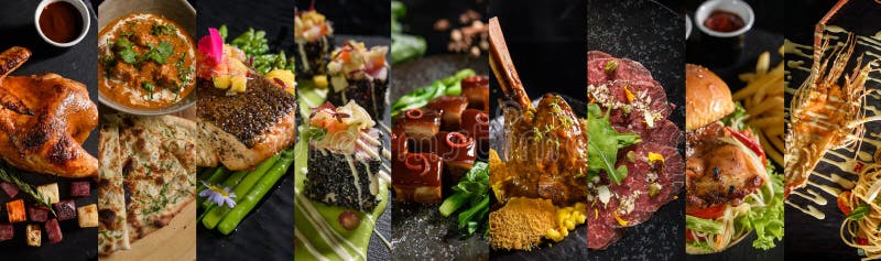 Collage of Various Food Products Stock Photo - Image of mixed, chicken ...