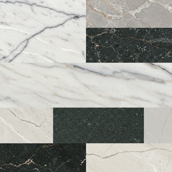 A Collage of Various Marble Textures Showcases Diverse Patterns and ...