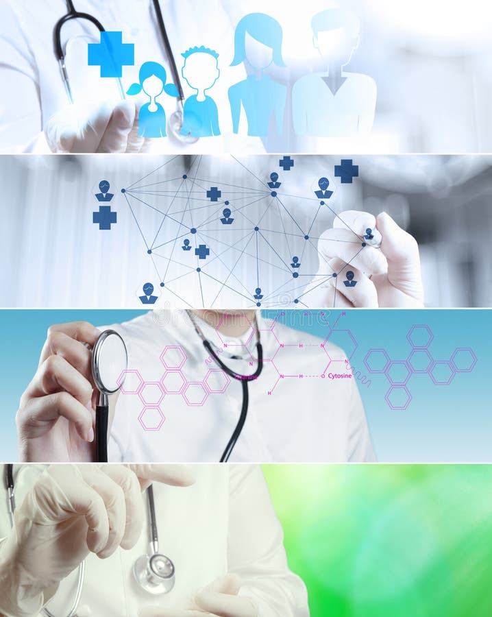 Collage of Various Modern Medical Stock Photo - Image of button, medic ...