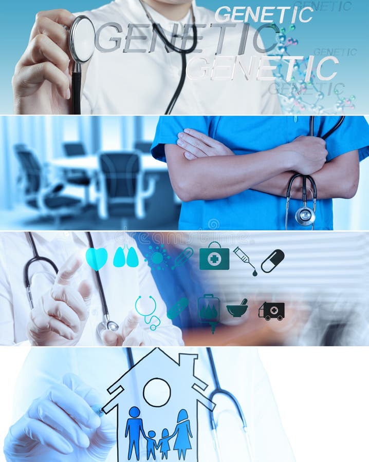 Collage of Various Modern Medical Stock Image - Image of health ...
