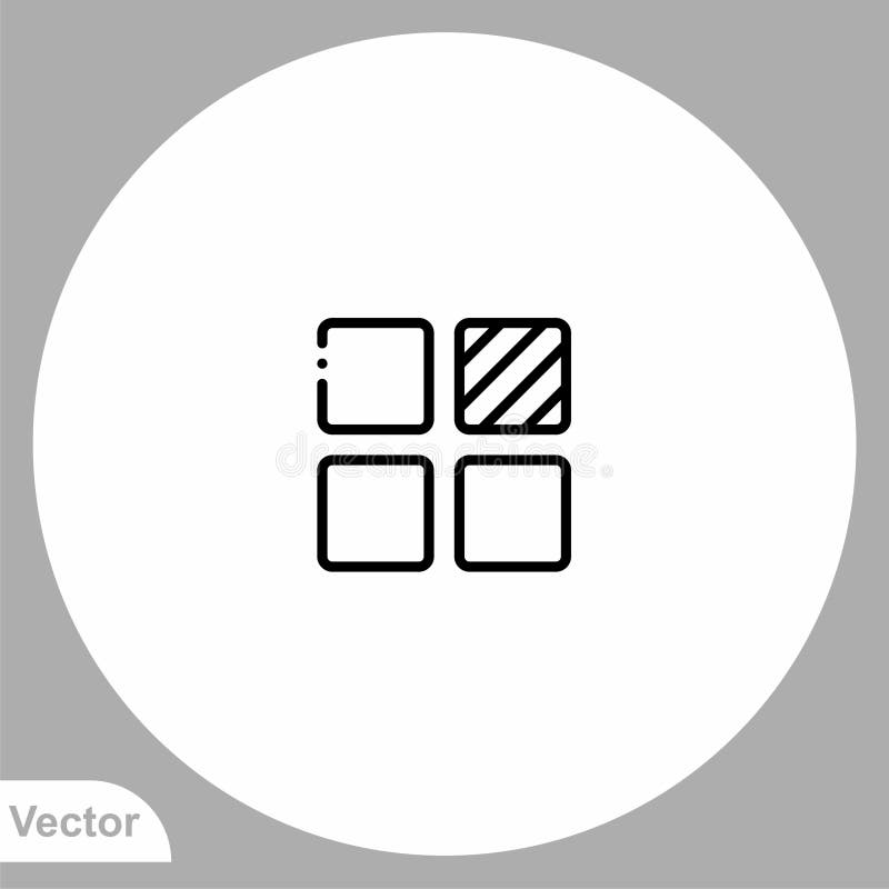 Collage Vector Icon Sign Symbol Stock Vector - Illustration of line ...