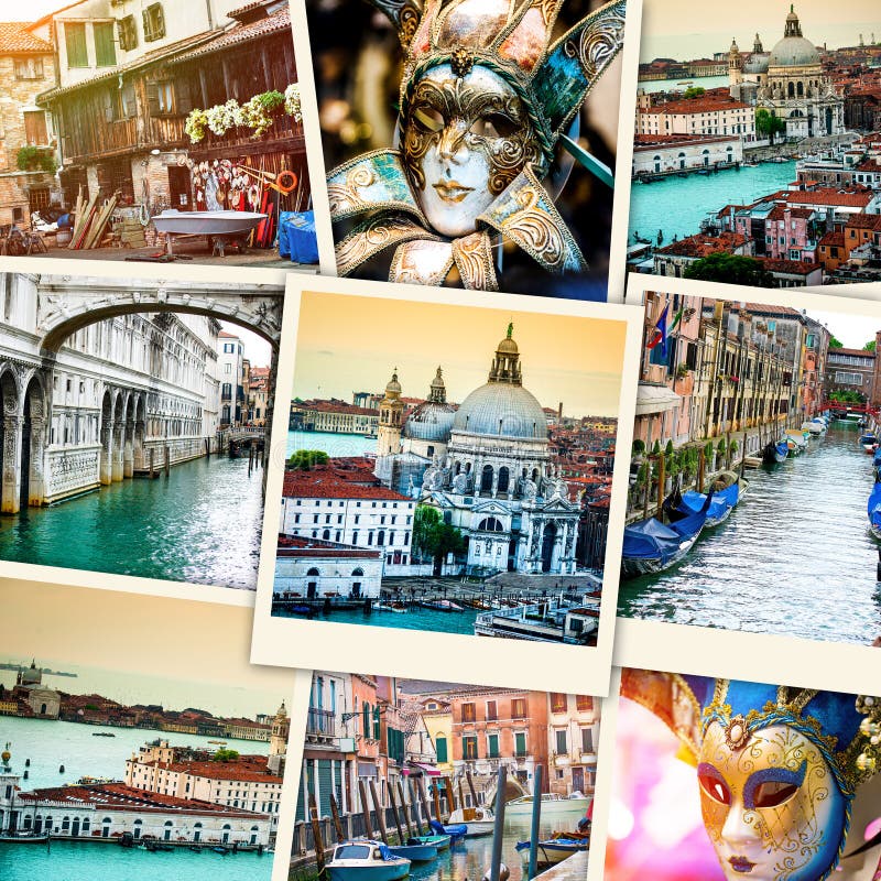 Collage from Venice stock image. Image of european, architecture - 93852115