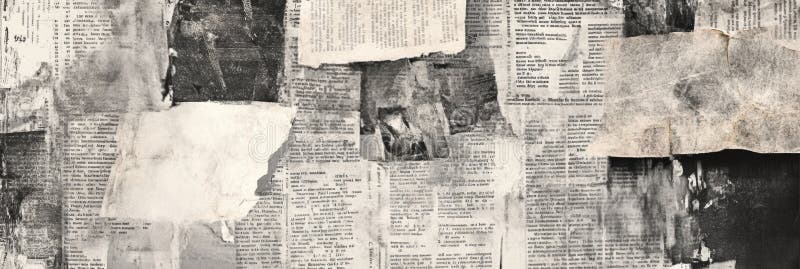 Overlapping Vintage Newspaper Clippings Showcasing Historical Events ...