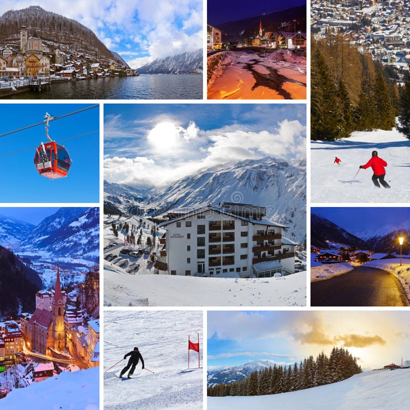 Collage Von Österreich-Bildern Stockfoto - Bild von felsen, alpen ...