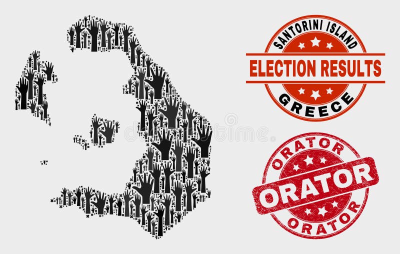 Santorini Island Map Stock Illustrations – 395 Santorini Island Map ...