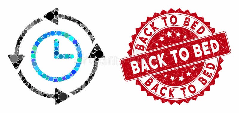 Collage Wayback Clock with Distress Back To Bed Stamp Stock ...