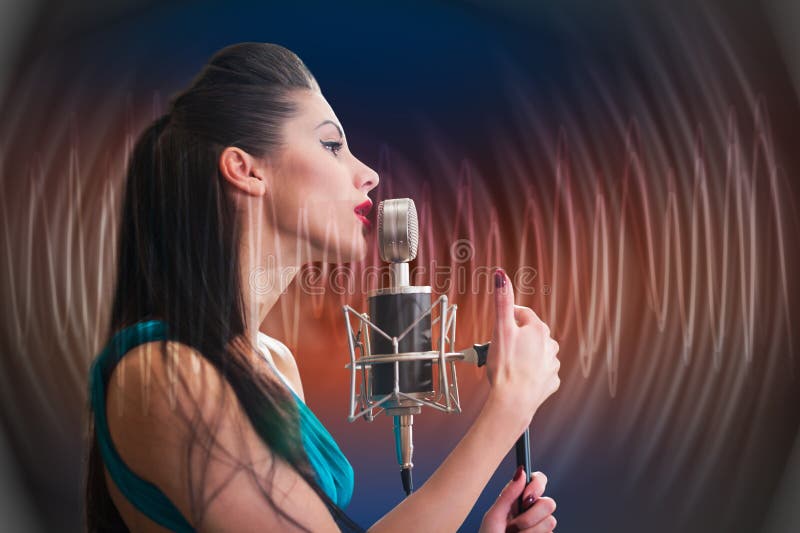 Collage with Woman with Red Lips Holding Stock Photo - Image of holding ...