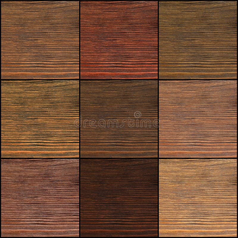 Collage with Wooden Surface Covered with Different Varnish or Wood ...