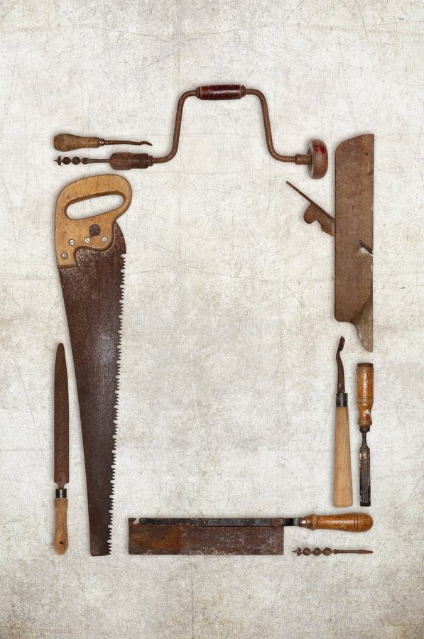 Collage Work Wood Tools Carpenter Forming a Frame Stock Photo - Image ...