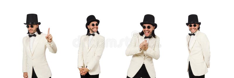 Collage with Man in Suit Waiting for Interview Stock Image - Image of ...