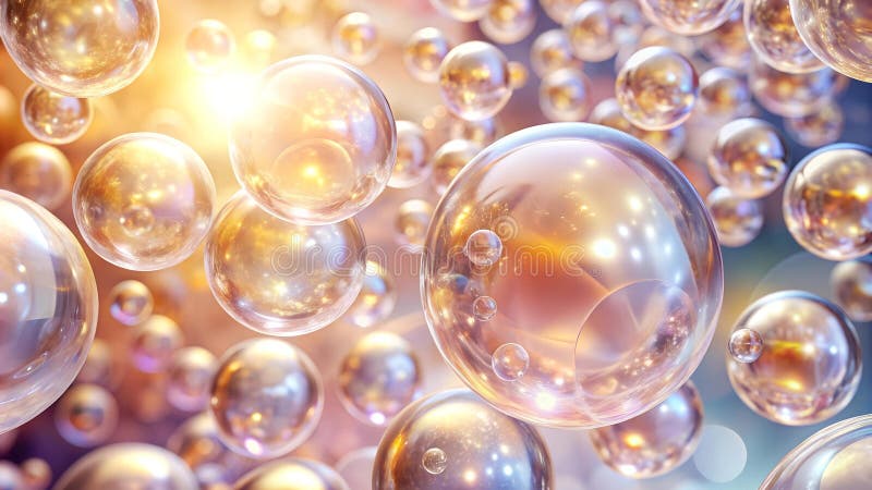 Collagen Crystal Bubbles a Symphony of Hydration AI Generated Stock ...