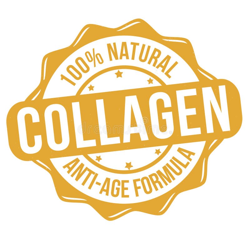 Collagen label or stamp stock vector. Illustration of formula - 293418742