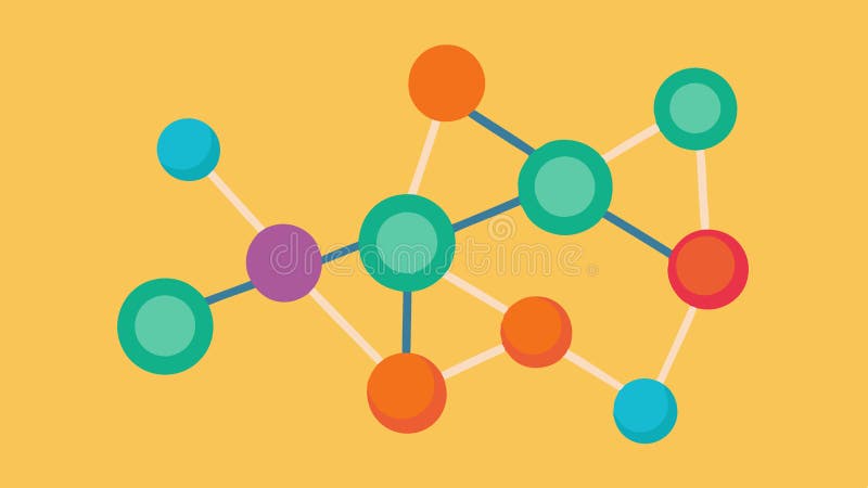 Collagen Molecules Depict Small Colorful Circles Connected with Lines ...