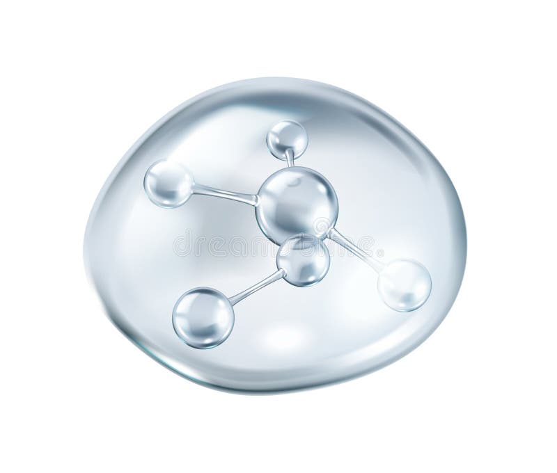 Collagen Molecules Inside Transparent Bubble Illustration Stock ...
