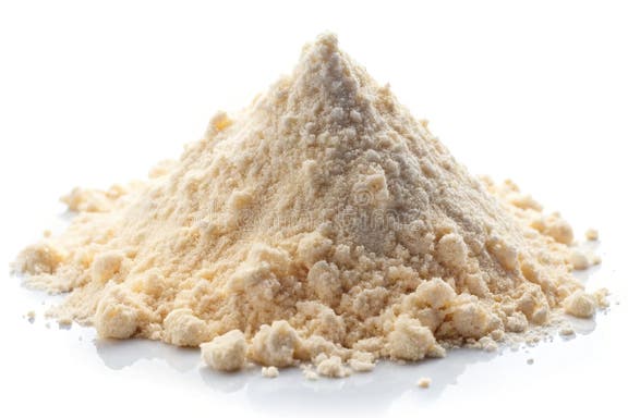 Pure Vitality: Collagen Powder Heap on a White Background at Tilted ...