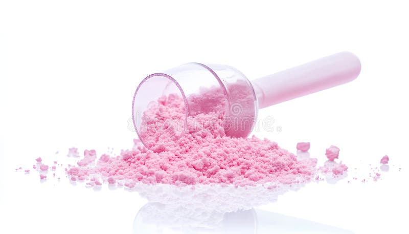 Collagen Powder and Scoop Isolated on White Stock Image - Image of ...