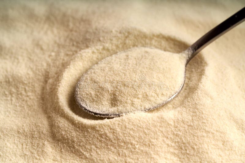Collagen powder on a spoon stock image. Image of scoop - 300003843