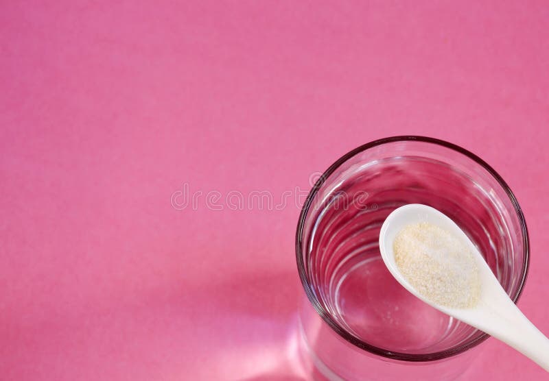 Collagen Protein Dissolved in Water - Hydrolyzed Stock Photo - Image of ...