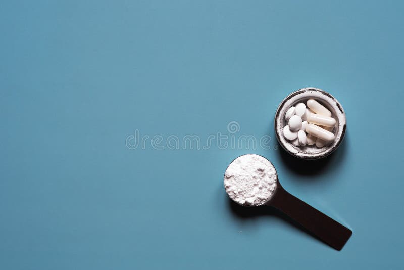 Collagen in Tablets and Powder. Stock Image - Image of drink, aging ...