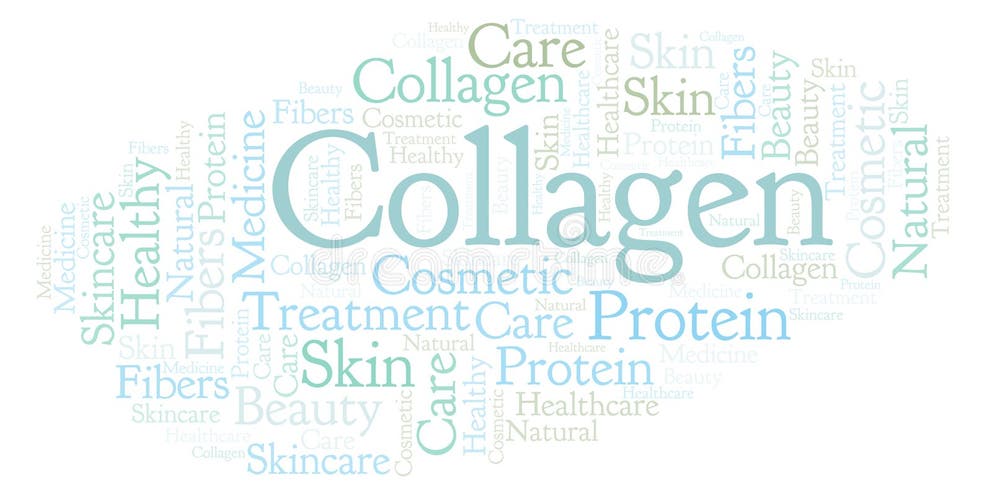 Collagen word cloud. stock illustration. Illustration of fibers - 125255486