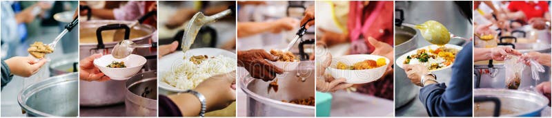 Collages Food , Donation Food To the Poor : the Concept of Starvation ...